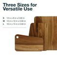 Sango Atelier Acacia Wood 3-Piece Stackable Cutting Board Set with ...