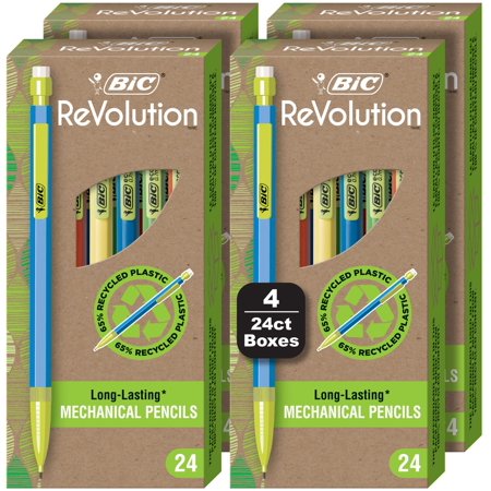 BIC ReVolution #2 Mechanical Pencil, 65% Recycled Plastic, Medium Point ...