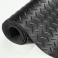 KFFKFF Diamond-Plate Rubber Flooring Roll 3mm x 4ft x 8ft Garage Floor ...