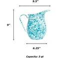 Enamelware Pitcher, 3 quart, Black/White Splatter - Walmart.com