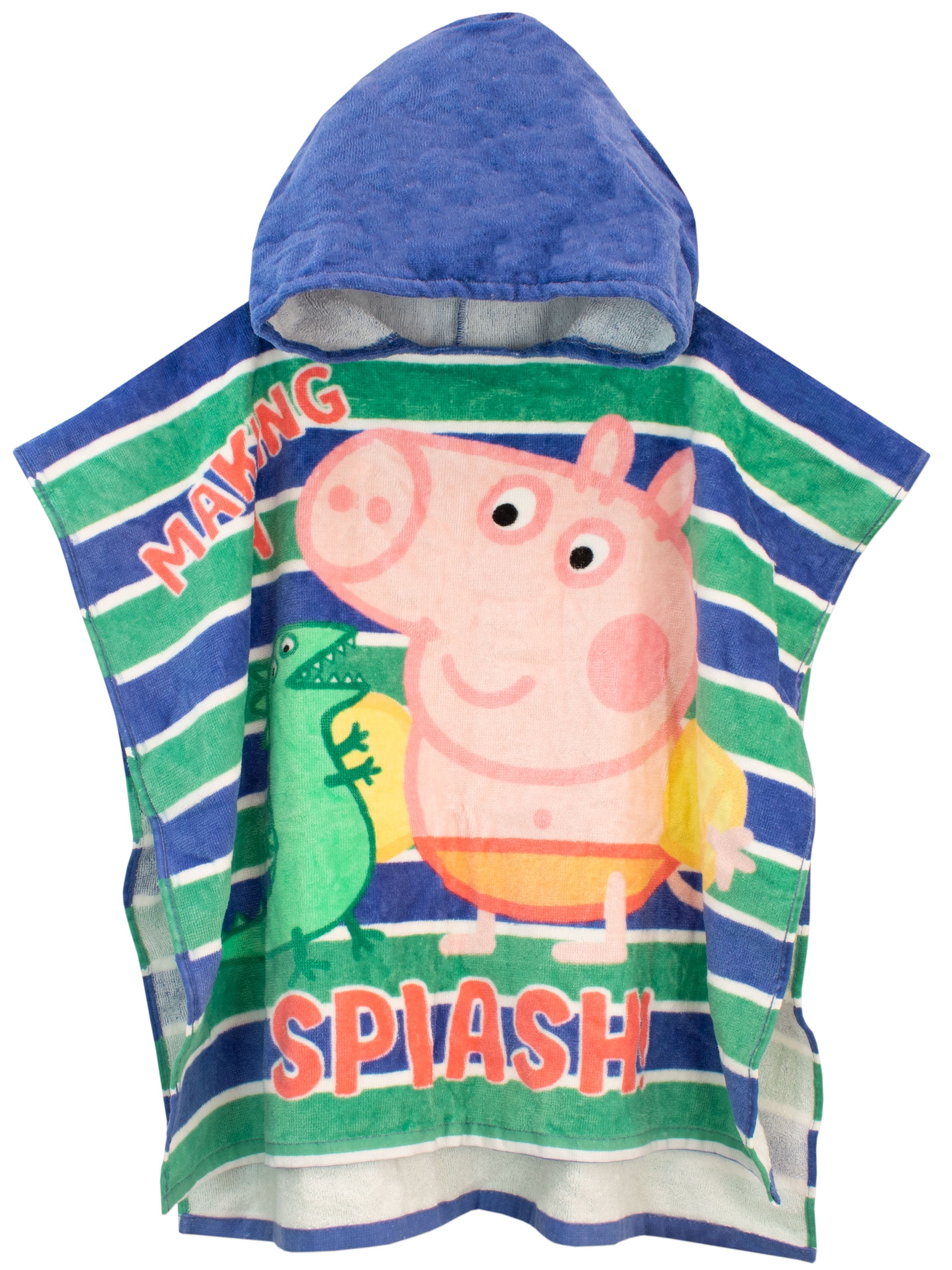 Peppa Pig Boys George Pig Towel Poncho One Size - Walmart.com