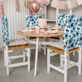 Botanical Floral Leaves Chair Back Covers Set of 4, Watercolor Painting ...