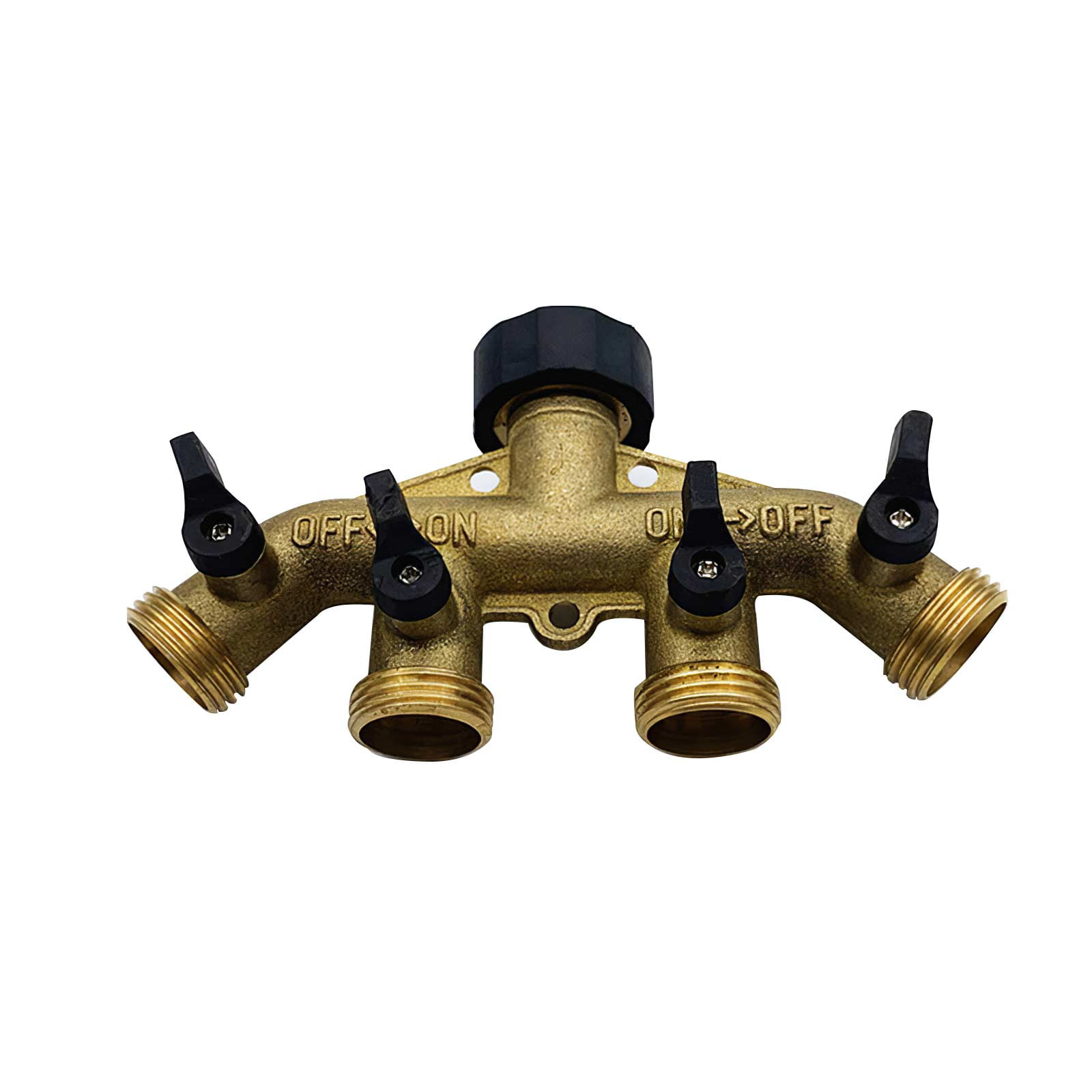 DeeCozy Hose Distributor Garden Hose Tap Connector Hose Splitter 4 Flow ...