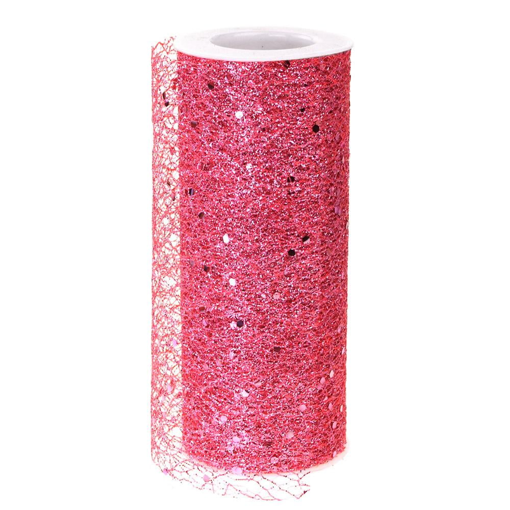 Glitter Confetti Mesh Roll, 6-Inch, 10-Yard, Coral - Walmart.com