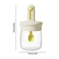 FHBVT Glass Spice Jars Seasoning Storage Container with Lid Retractable ...
