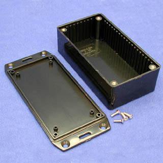 1591CSFLBK - PROJECT BOX 4.7X2.5X1.6IN PLAS BLACK WITH FLANGED LID ...