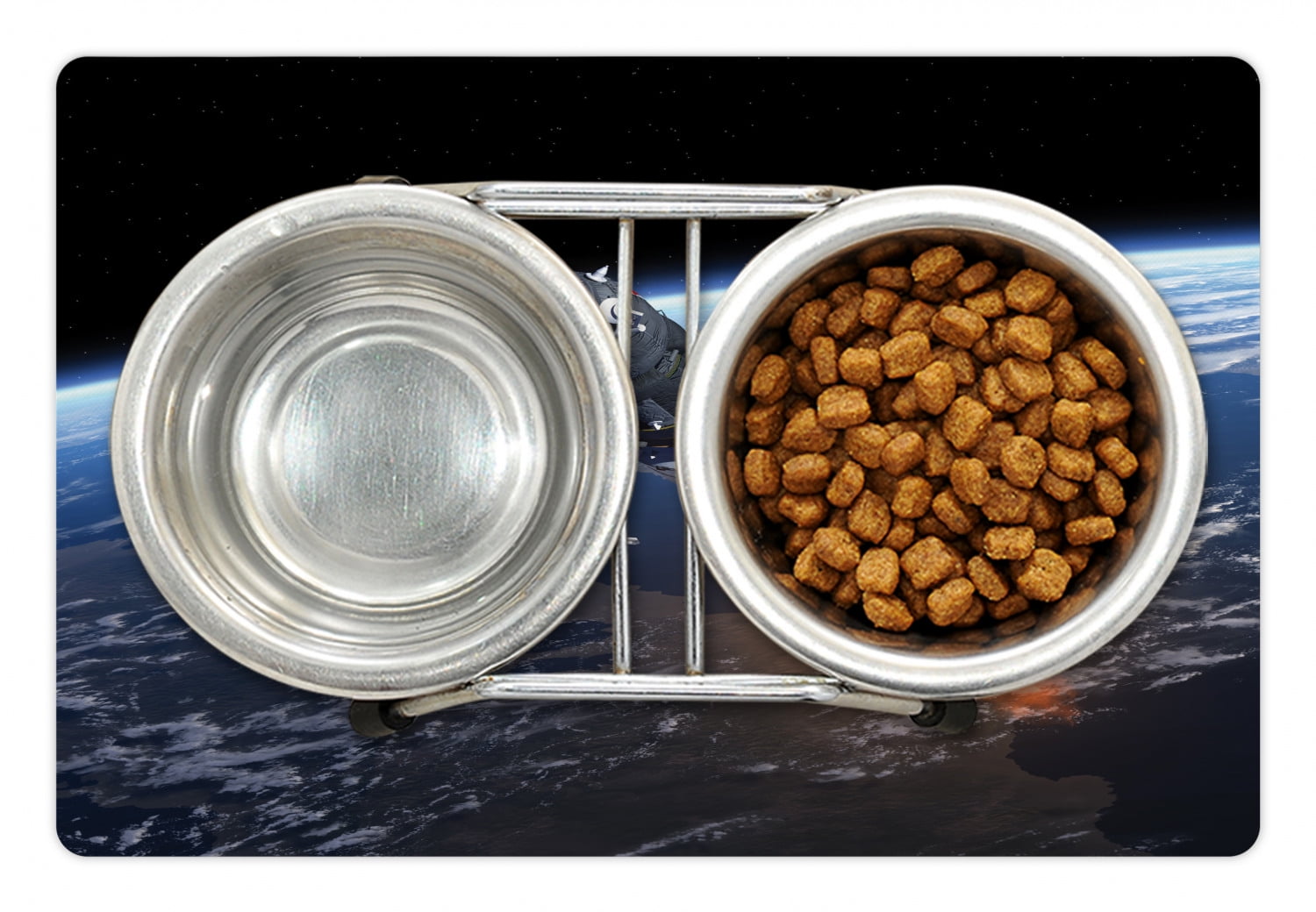 Outer Space Pet Mat for Food and Water, Launch of Cargo Spacecraft in ...
