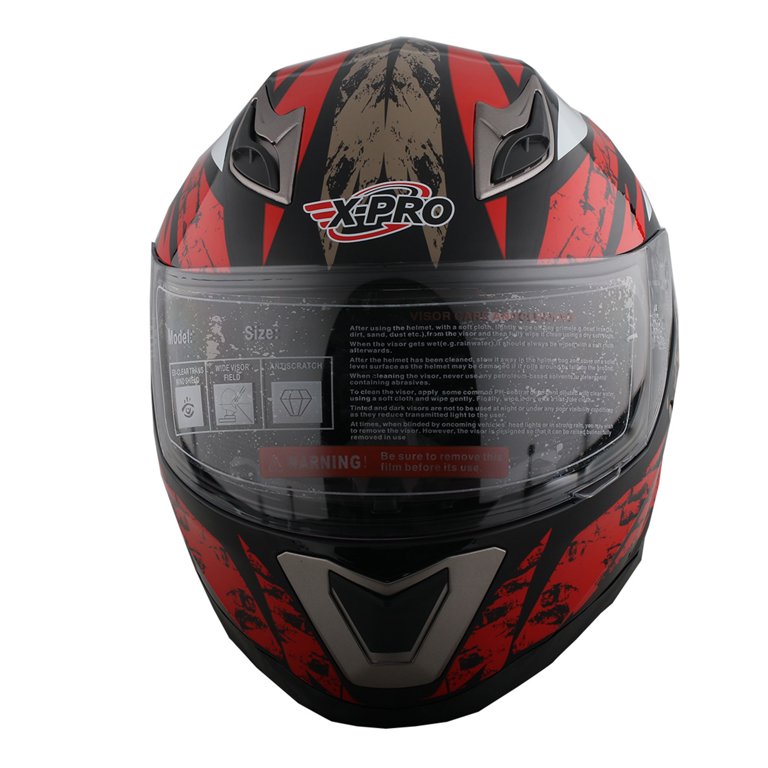 Matte Red Lines Motorcycle Helmet VCOROS WS-609 Full Face Motorcycle ...