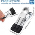 150 Pcs Stainless Steel Clothes Pins 2.17 Inch Heavy Duty Clips Bulk ...