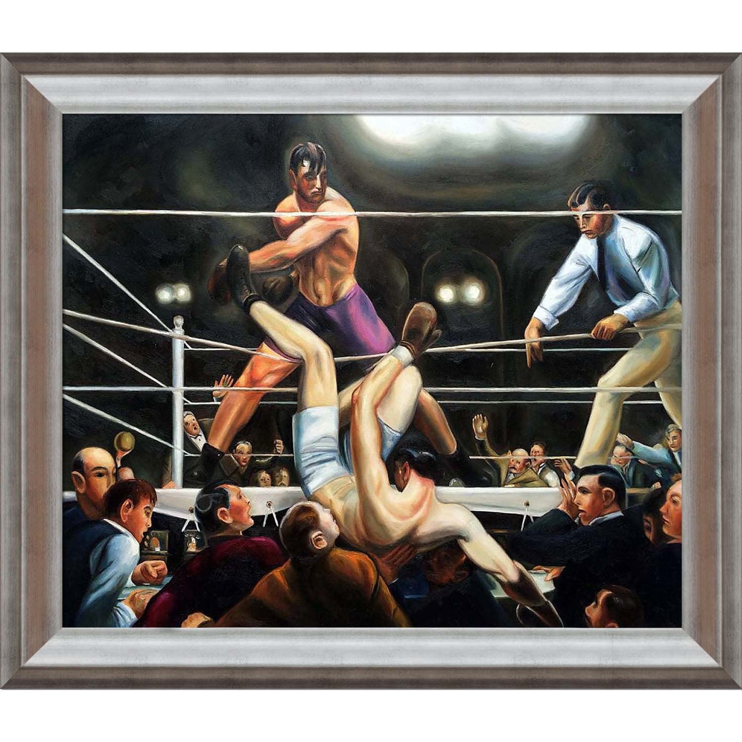 Dempsey and Firpo with Athenian Silver Frame 20"X24" - Walmart.com