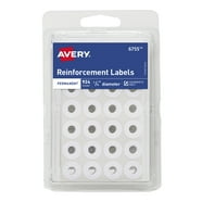 Avery Hole Reinforcements, Clear, 1000 Labels (5722) - Walmart.com