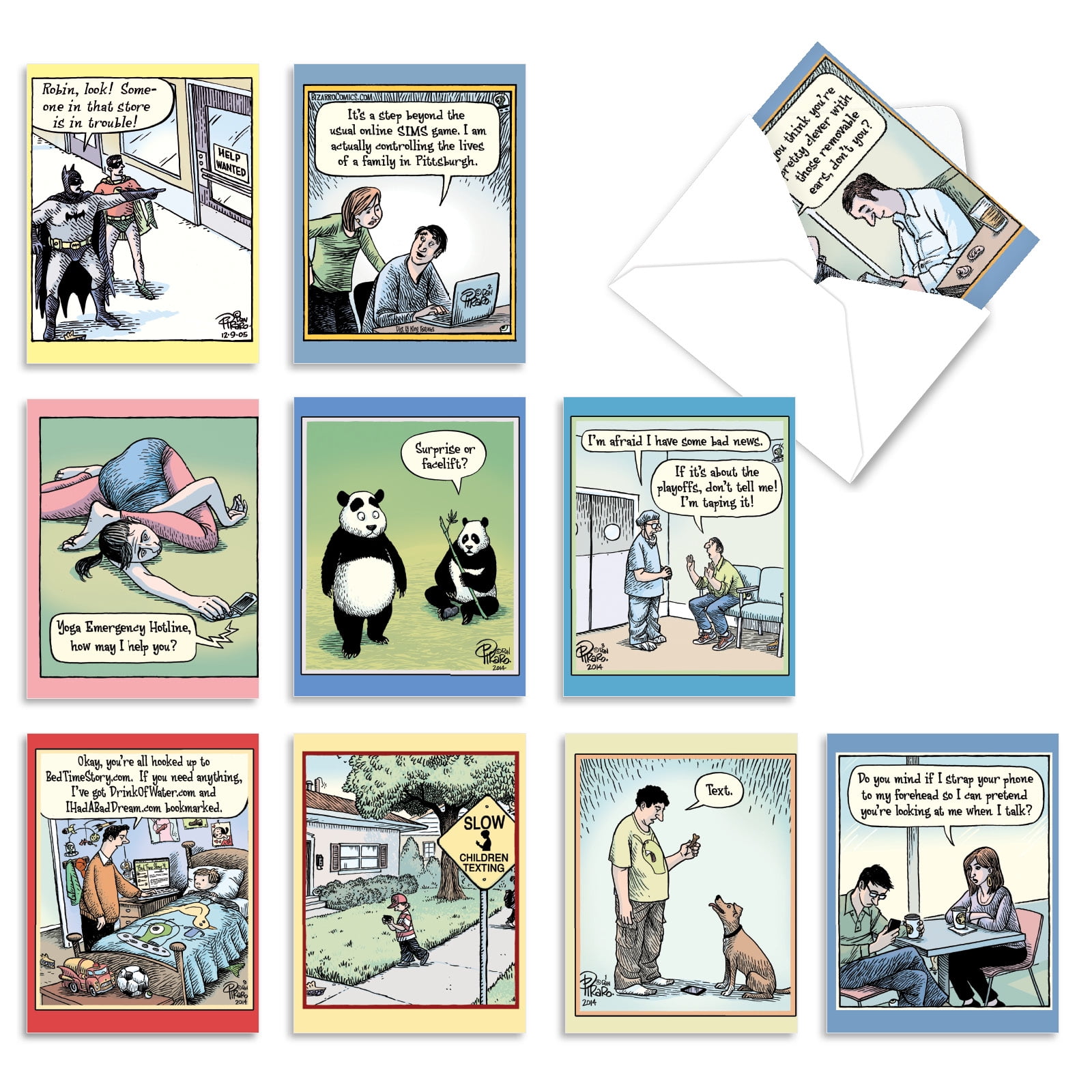 box-of-10-funny-thank-you-cards-assortment-of-cartoon-humor-bulk