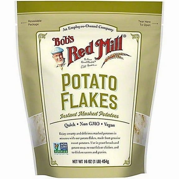 Pack of 2 - Bob's Red Mill Potato Flakes Instant Mashed Potatoes, 16 oz ...