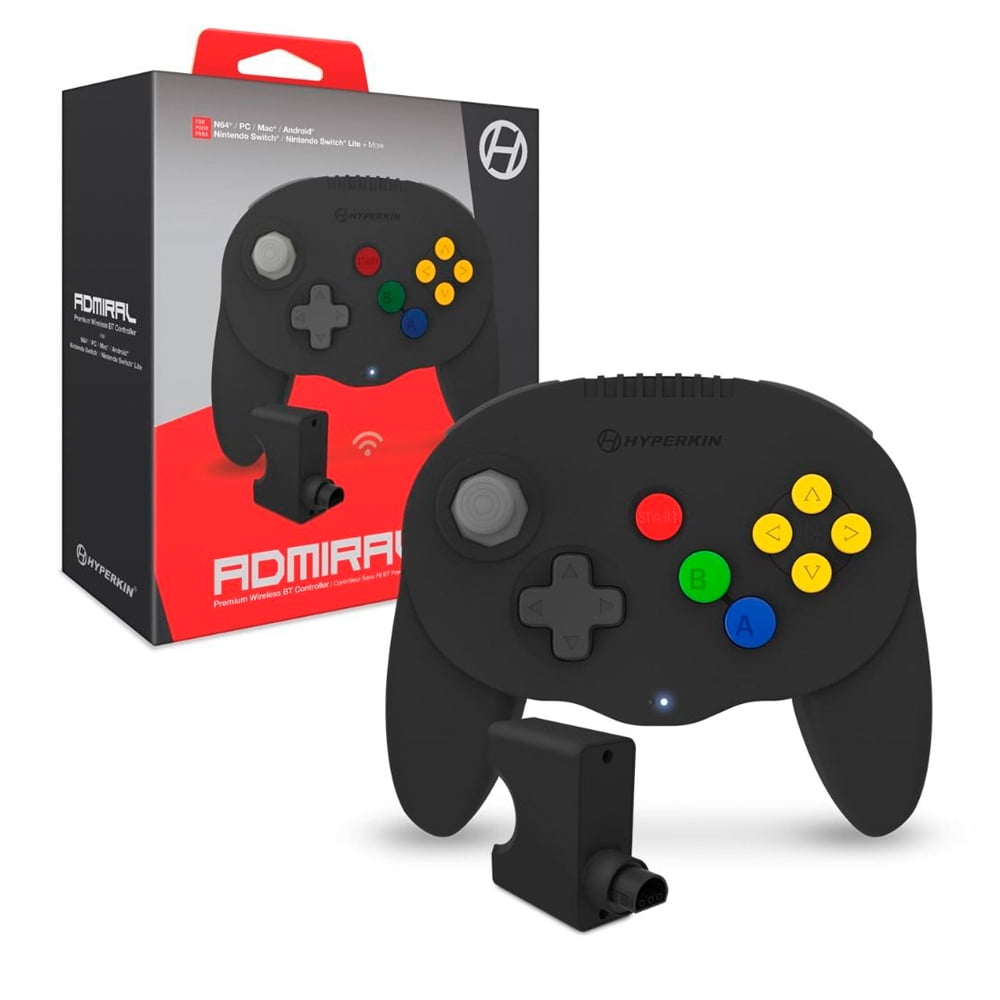 Control Inalámbrico Hyperkin Admiral Negro Para N64/Switch/PC/MAC/IOS ...