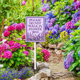 Eveokoki Aluminum Garden Stake Sign 4.6x6 Inch, Please Do Not Walk In ...