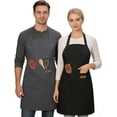 2 Pack Adjustable Kitchen Apron Cooking Apron For Women For Men With ...