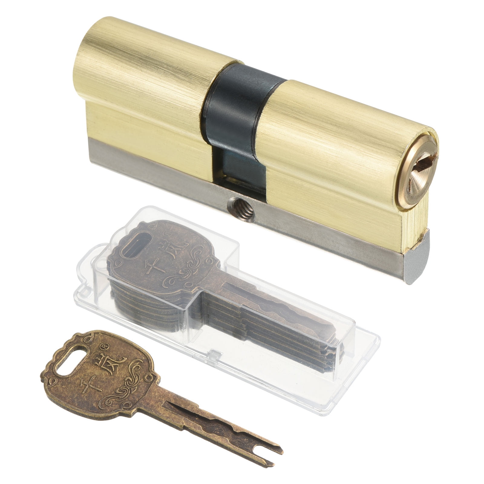 Uxcell 35/35 (70mm Overall) European Double Lock Cylinder with Keys, 2 ...