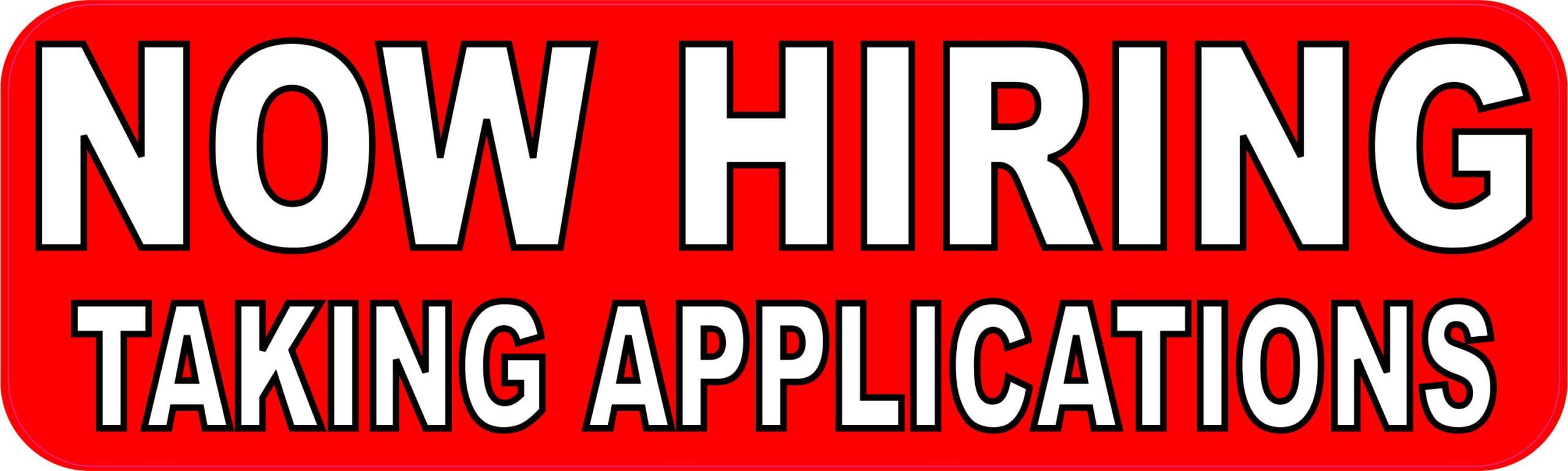 StickerTalk Taking Applications Now Hiring Vinyl Sticker, 10 inches x 3 ...