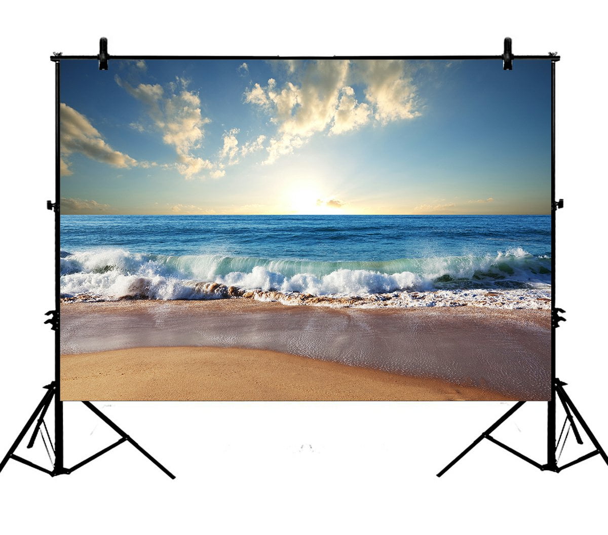 PHFZK 7x5ft Ocean Backdrops, Seascape with Sea Waves in Sunset ...