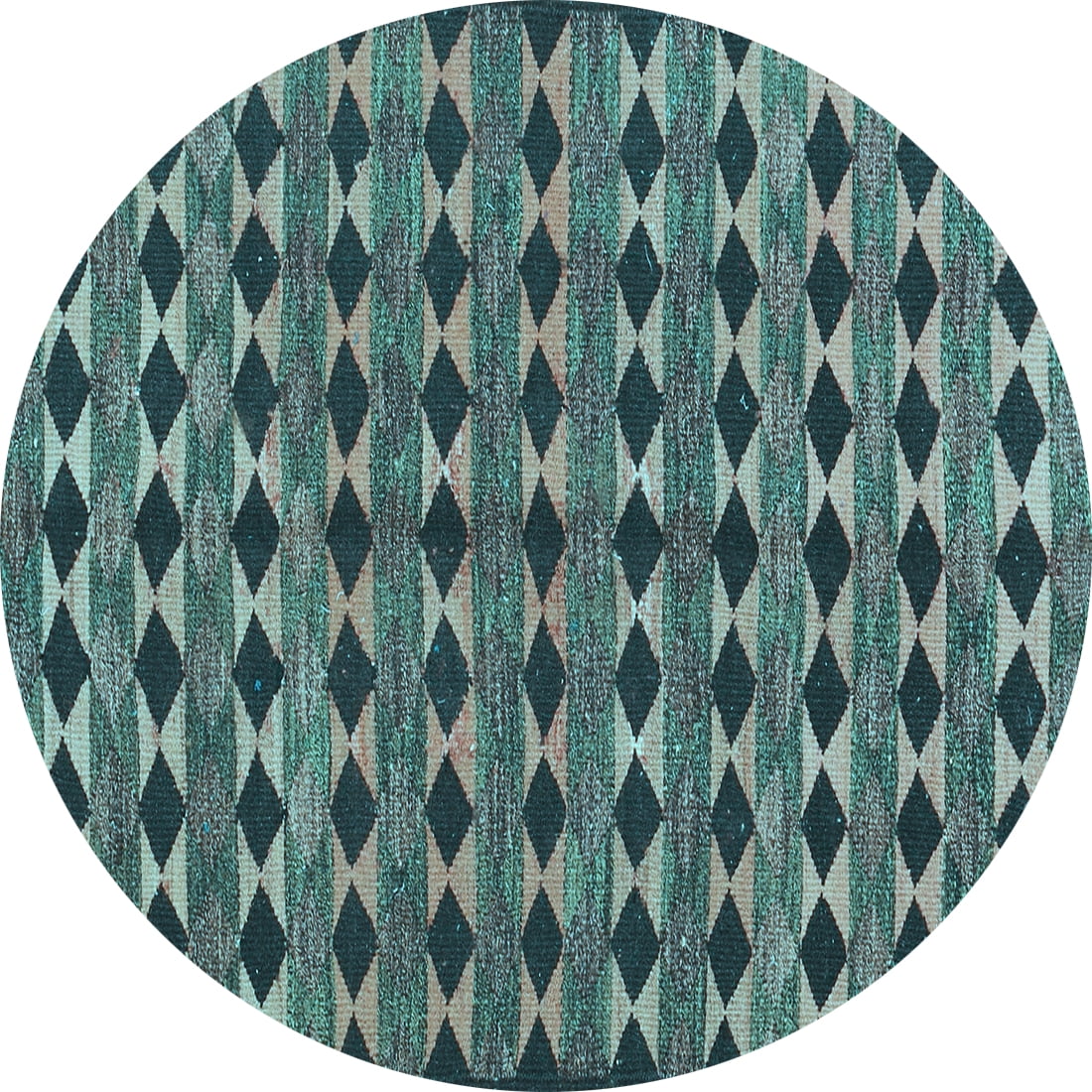 Ahgly Company Indoor Round Abstract Light Blue Contemporary Area Rugs ...