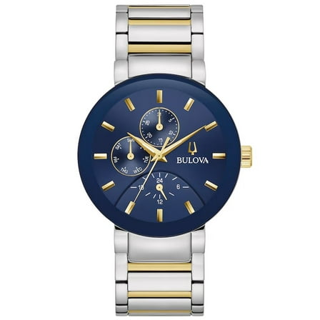 Bulova Sutton Classic Chronograph Leather Strap Green Dial Quartz ...