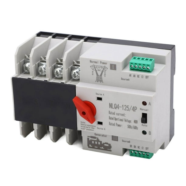 4P Dual Power Automatic Transfer Switch, AC400V Double Power Transfer ...