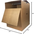 Wardrobe Clothing Moving Boxes with Bar - 24" x 24" x 40", 3-Pack ...