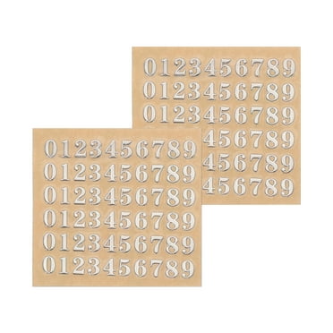 Letter Resin Stickers 4 Sheets Mini Alphabet Sticker Glitter Alloy ...