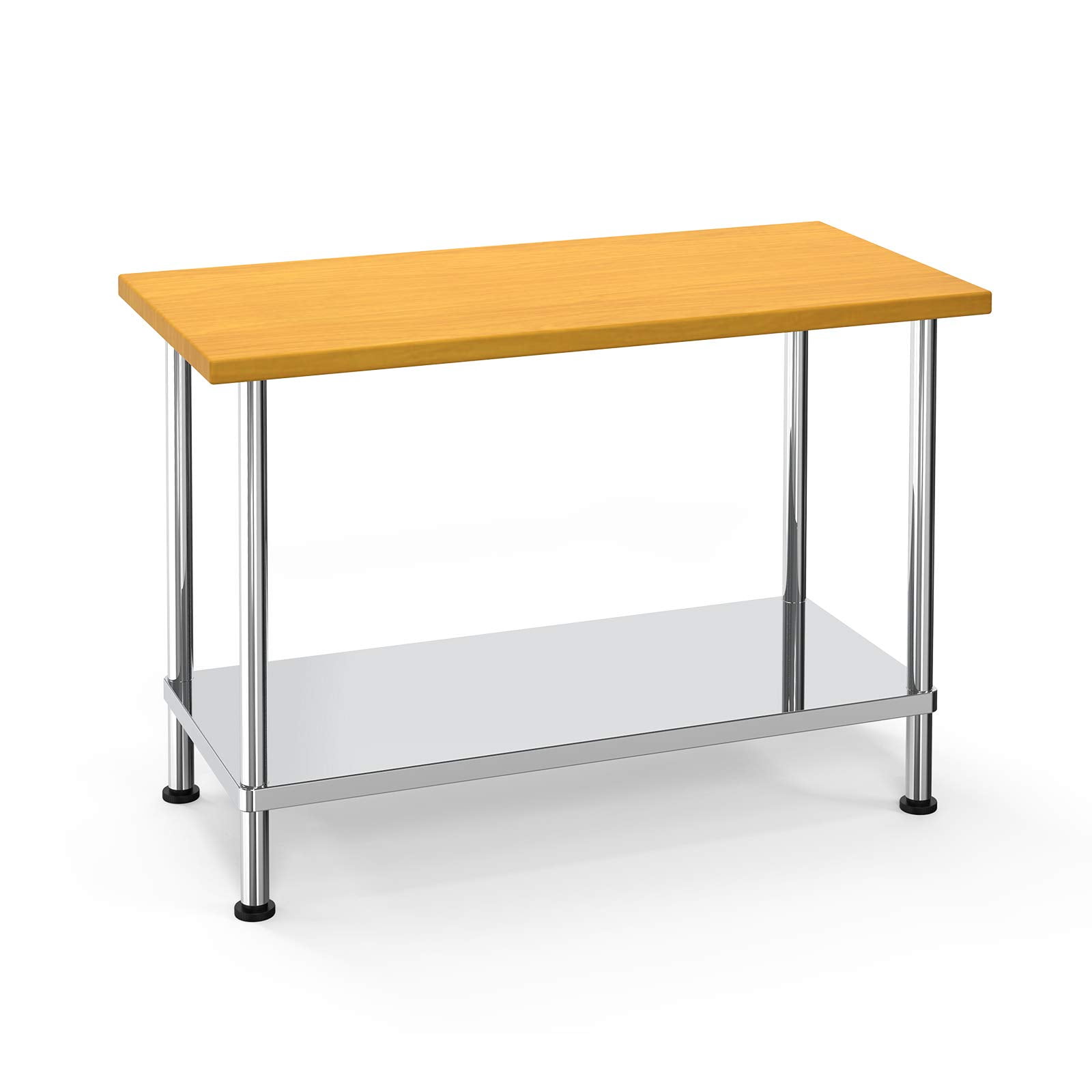 Nurxiovo Maple Top Work Table, Commercial Prep Table with Adjustable ...