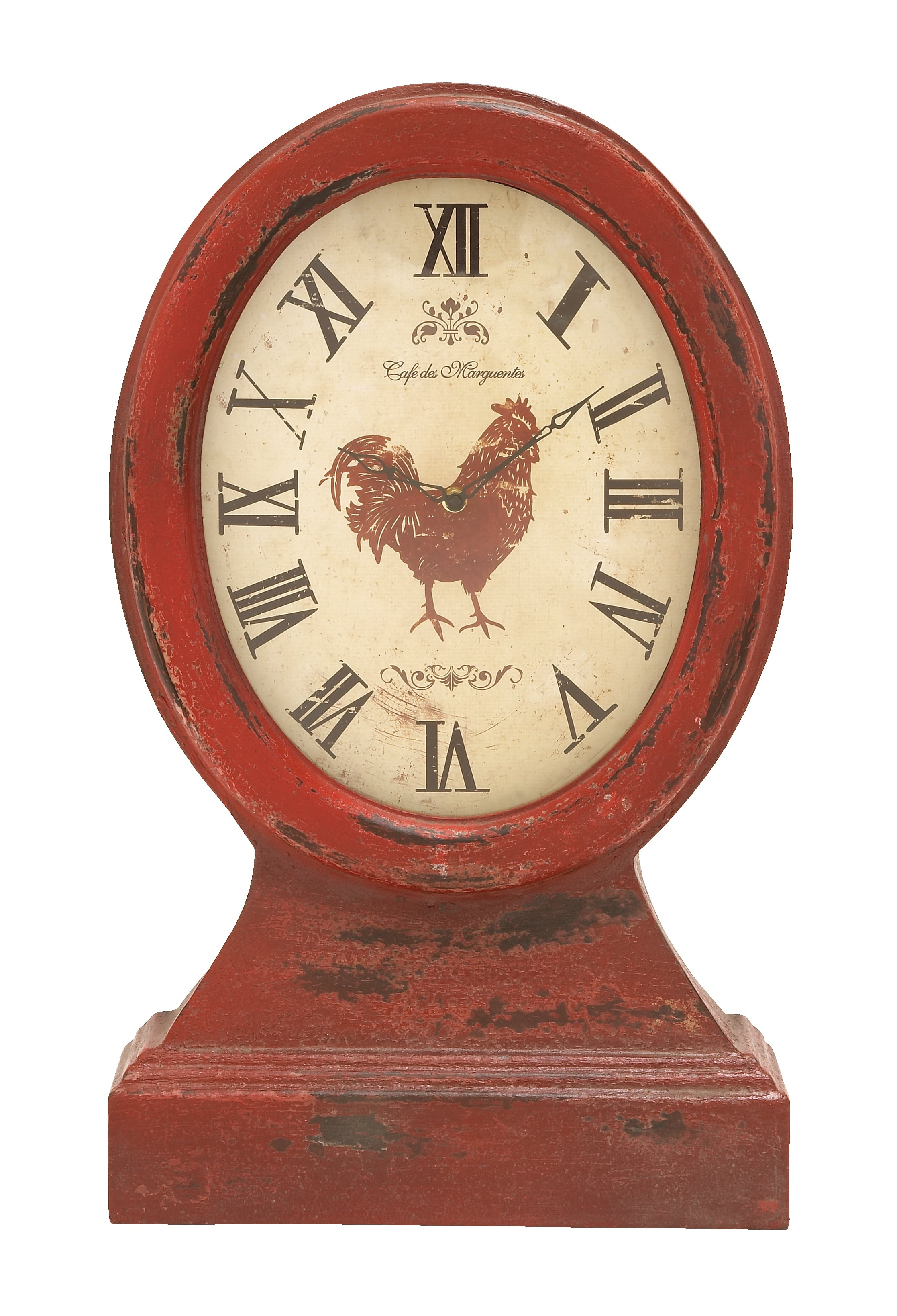 Farmer Themed Table Top Clock In Vintage Wood - Walmart.com