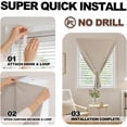 Adhesive Curtain,100% Blackout Curtains, No Drilling, Suitable for ...