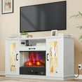 "Dextrus Farmhouse Electric Fireplace TV Stand, Heater for TVs up to 65 ...