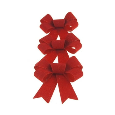 Glittery Red Plastic Christmas Bow 9.84 X14.96 by Love it Products ...