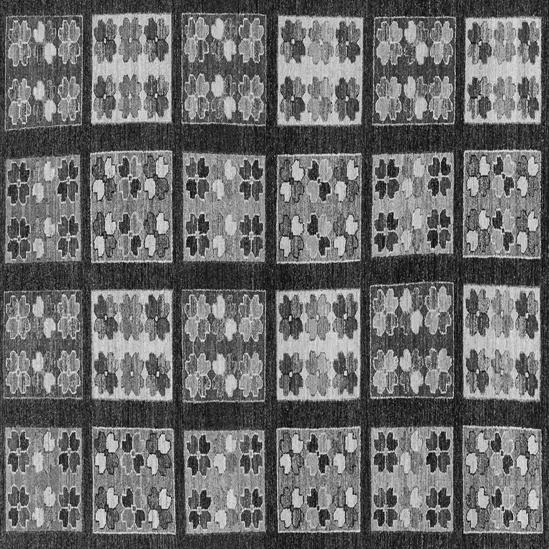 Ahgly Company Indoor Square Abstract Gray Modern Area Rugs, 6' Square ...