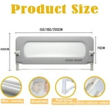 Universal Kids Bed Guardrail, 46in Adjustable Height Baby Safety Rails ...