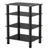 FITUEYES 4-Tier Media Stand/TV Shelf/Audio Cabinet and Media Towers ...