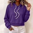 BONIXOOM Women’s Hoodies, Cropped Hooded Sweatshirt Long Sleeve Tops ...
