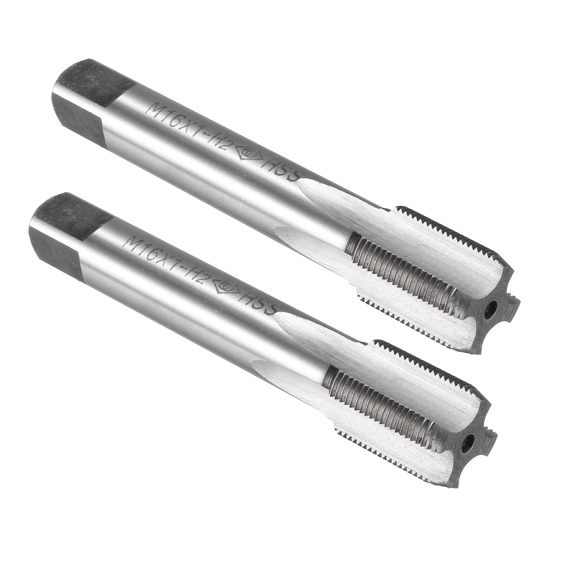 2pcs Metric Taps M16x 1mm Pitch Thread Plug Tap HSS for Threading Drill ...