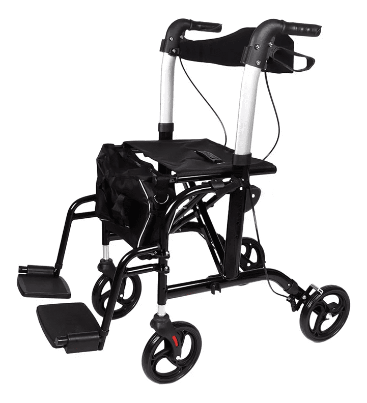 Andadera Plegable Adultos Ortopedica 2 En 1 Asiento Ruedas | Walmart en ...