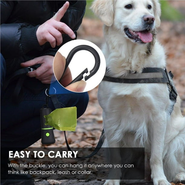 Waste Bags Dispenser Flashlight Poop Connection Holder Cleaning Garbage ...