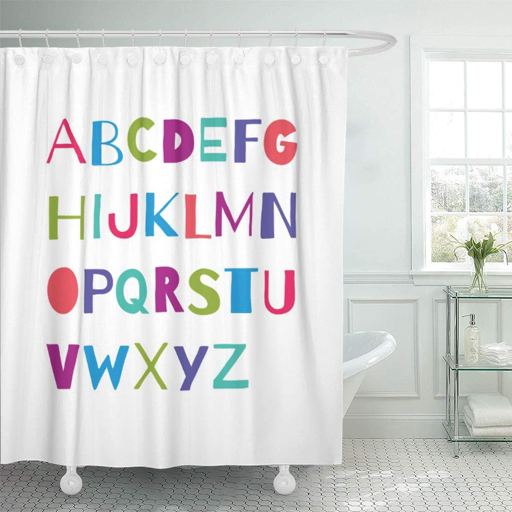 CYNLON Baby ABC Colorful Alphabet Nursery Wall White Bathroom Decor ...