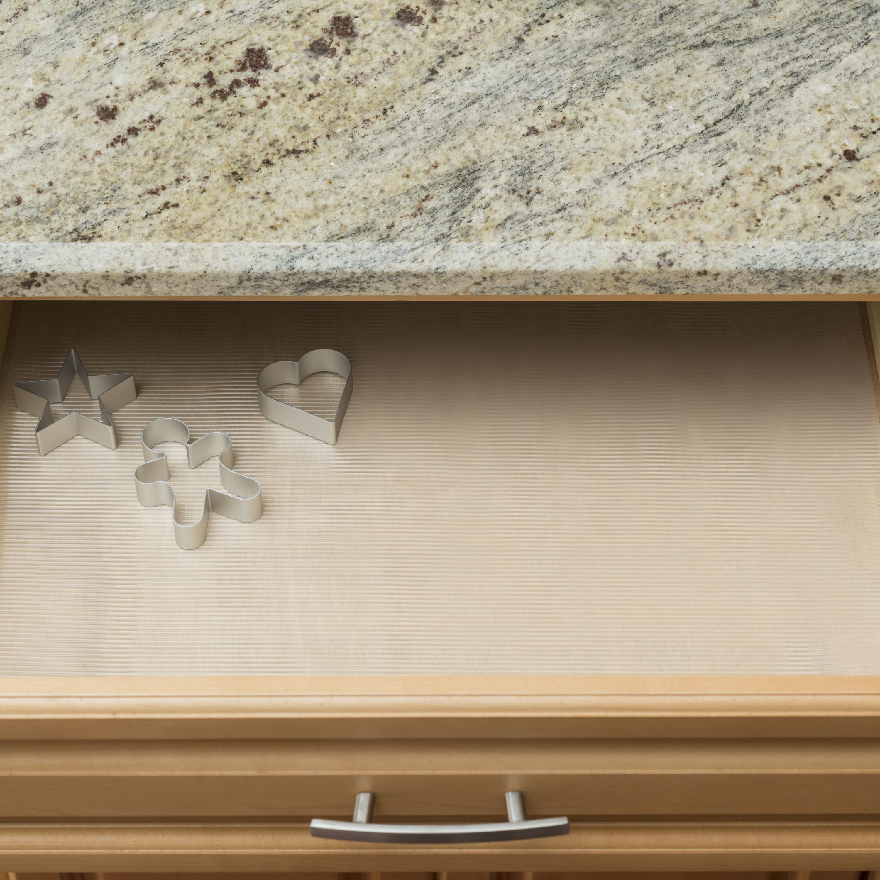 Generic No-Slip Non-Adhesive Shelf Liner, Clear Stripes, 18 In. x 5 Ft