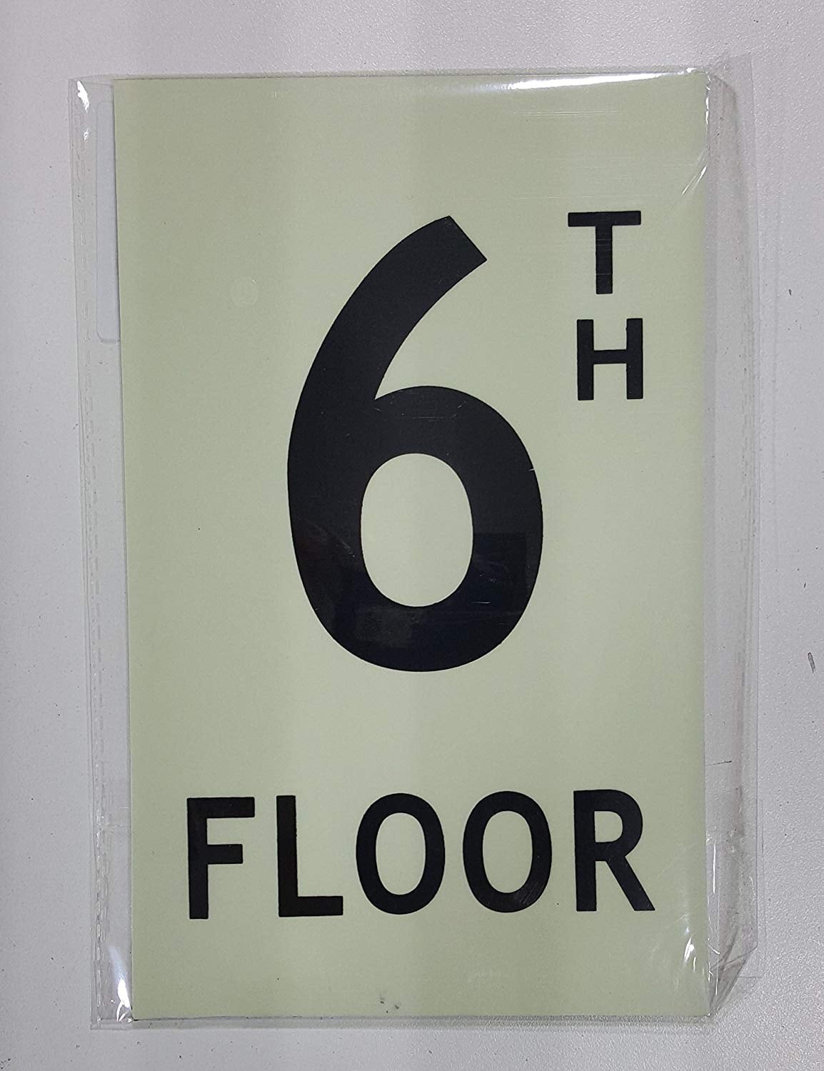 Floor number six (6) Sign HEAVY DUTY / GLOW IN THE DARK "FLOOR NUMBER ...