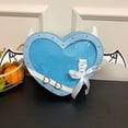 Anime Love Pain Bag with Metal Strap, eart Shaped Crossbody Ita Bag ...