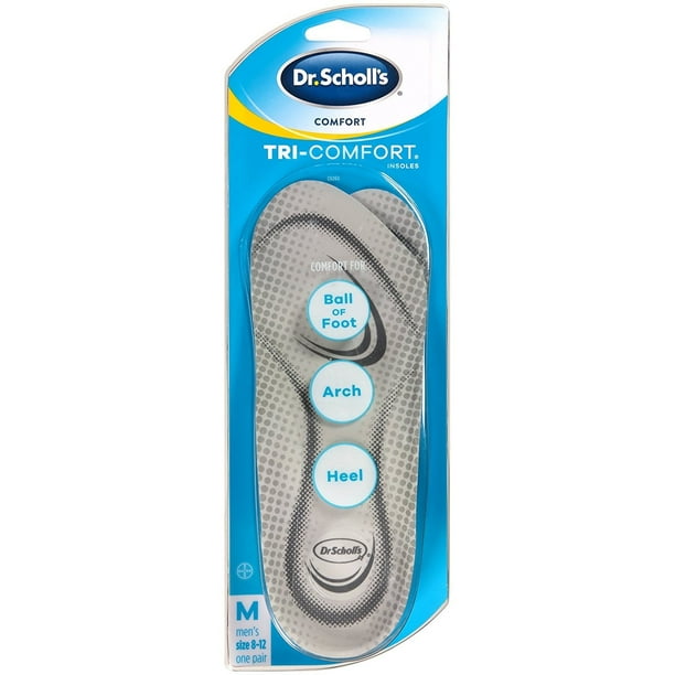 Dr. Scholl's Tri Comfort Insole for Men, Cushioning & Arch Support, 1-Pair - Walmart.com