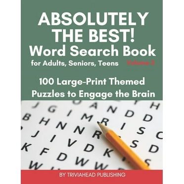 Set of 4 Large Print Word Find Puzzle Books for Adults, Seniors - Jumbo ...
