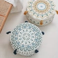 1Pc Scandinavian Modern Round Pouf, Thickened Floor Cushion, Washable ...