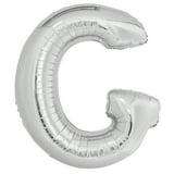 Foil Big Letter Balloon, G, 34 in, Silver, 1ct - Walmart.com