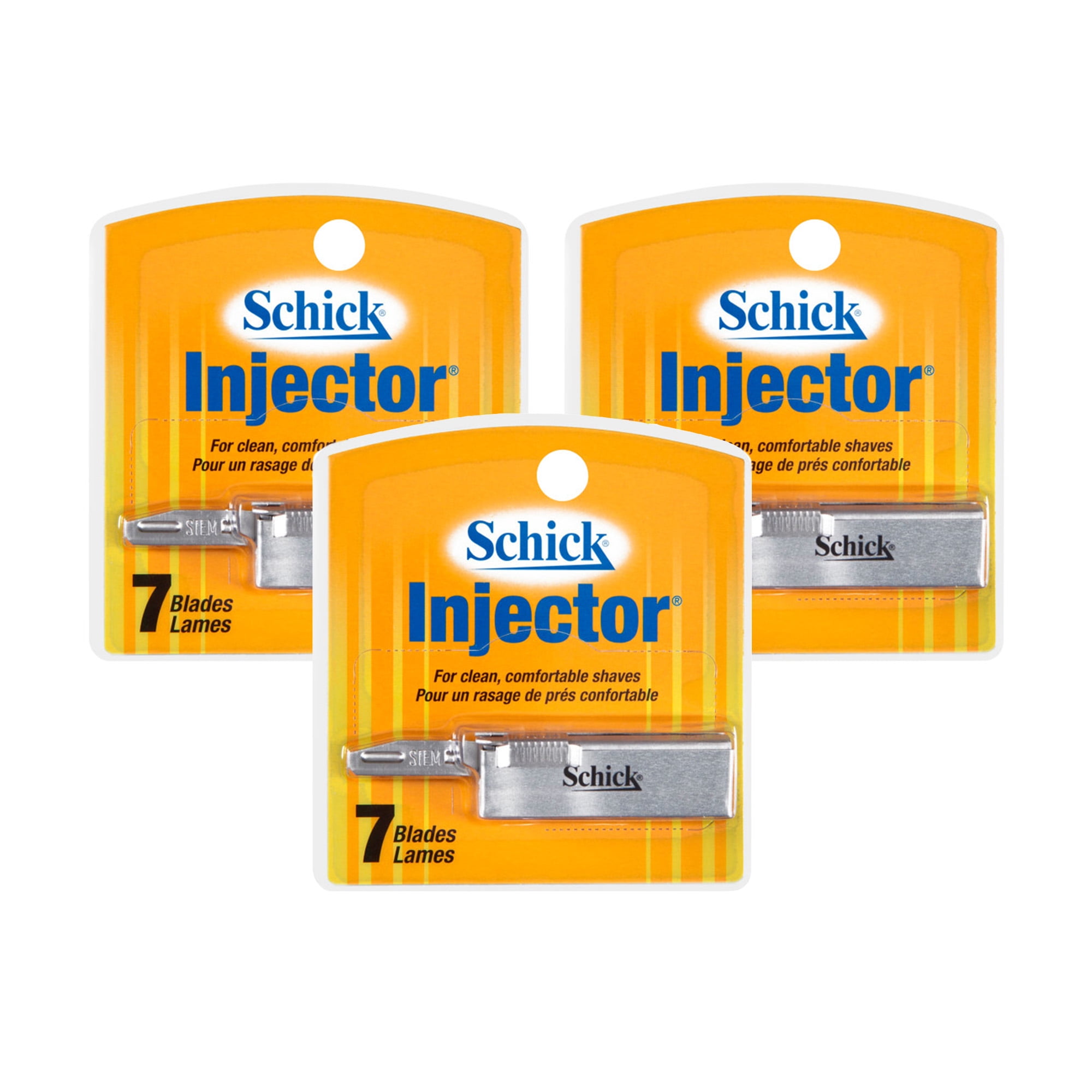 3 Pack - Schick Injector Blades 7 Each - Walmart.com
