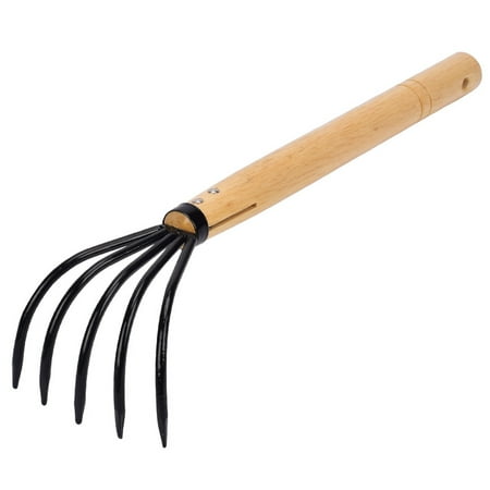 SHTUUYINGG 38 cm Garden Claw Rake | Military Grade Steel 5 Tines and ...